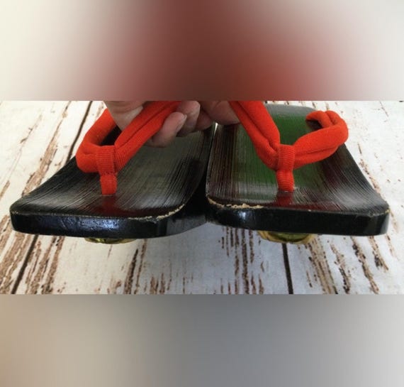 Vintage Japanese Wooden Clog - Gem