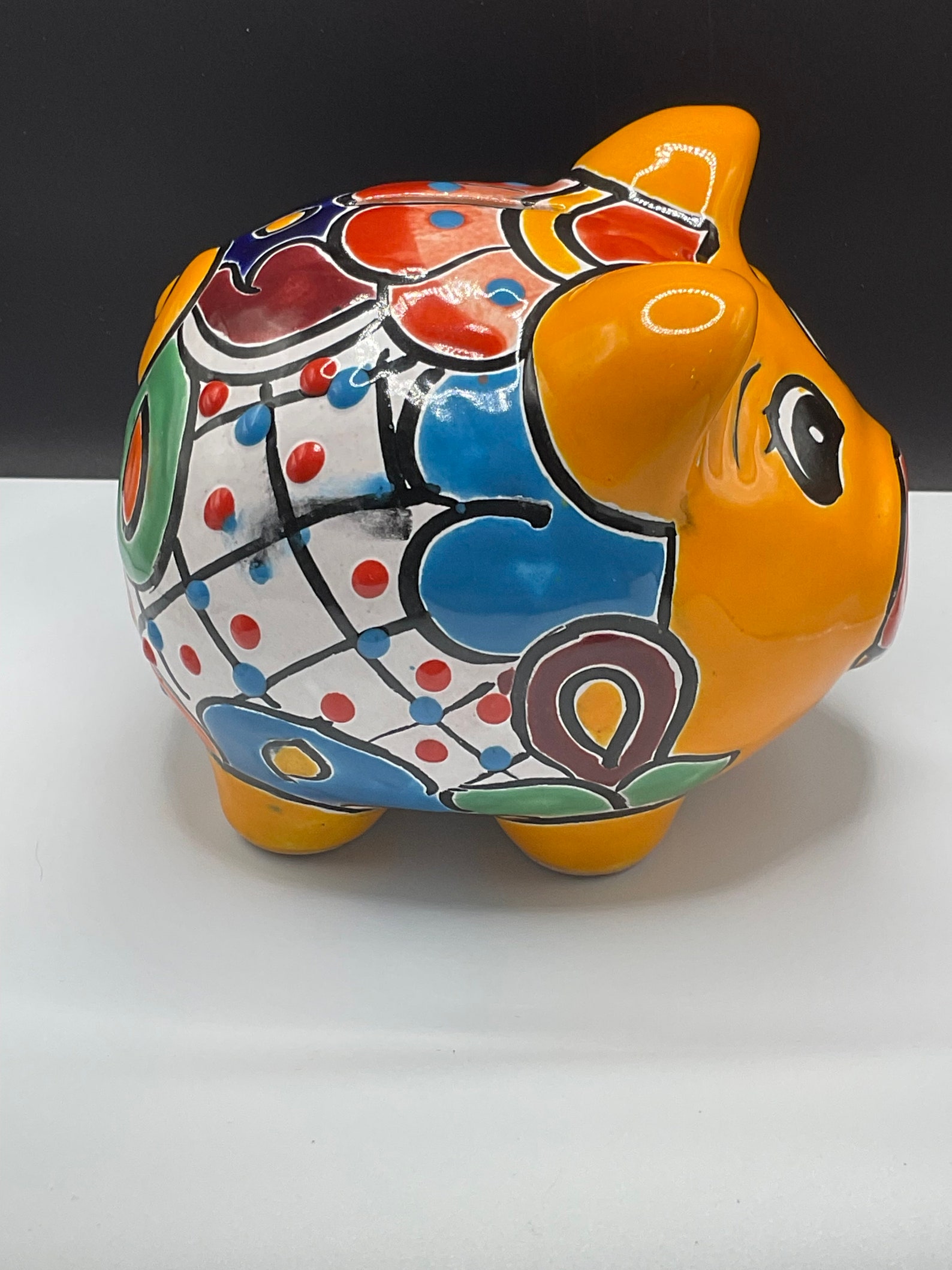 Talavera Piggy Bank Folk Art Handmade Mexican Pottery - Etsy