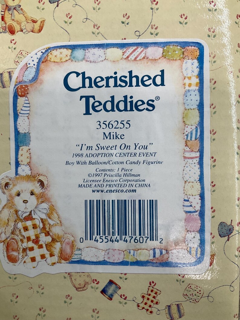 NIB Cherished Teddies Mike I’m Sweet on You Figurine - Etsy