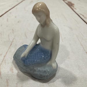 Vintage Little Mermaid Ceramic Porcelain Glazed Figurine - Etsy