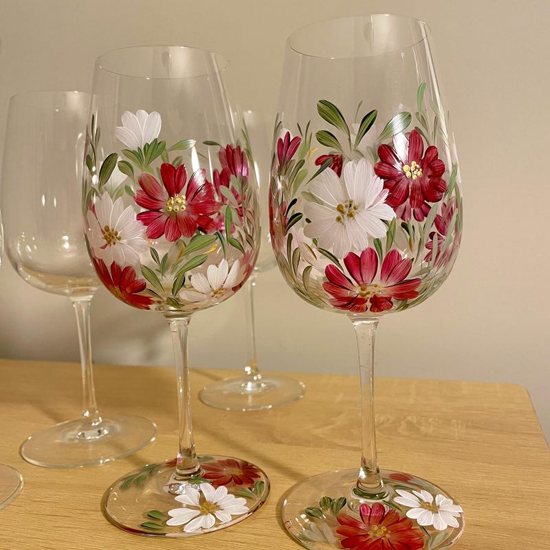 Hand Painted Glasses - Etsy