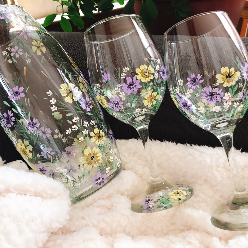 Spring Wine Glasses - Etsy