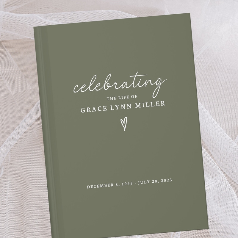 Memorial Guest Book - Etsy