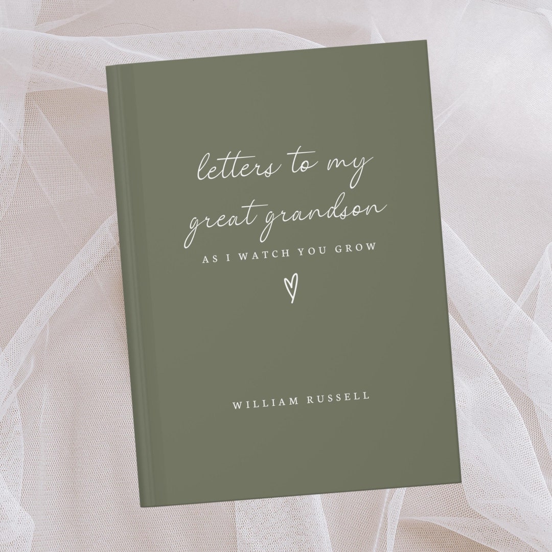 Letters to My Great Grandson Personalized Notebook- Custom Dear ...