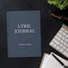 Personalized Lyric Journal- Lyrical Writer Gift- Custom Songwriters ...