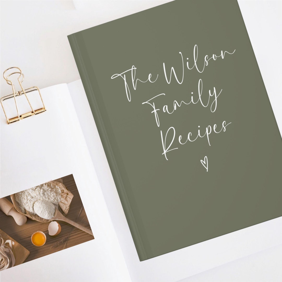 Custom Family Recipe Book Personalized Cookbook Journal Recipe Journals ...
