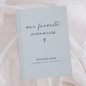 Custom Funeral Guest Book- Personalized Funeral Book- Memorial Guest ...