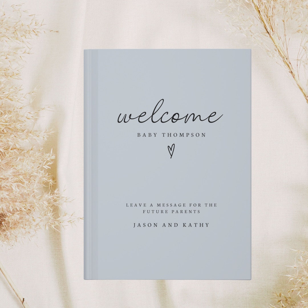 Baby Shower Guest Book- Welcome Baby Journal- Custom Guest Book ...