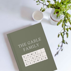 Game Night Score Book- Personalized Game Lover Gift- Custom Score ...