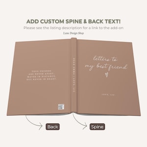Letters to My Best Friend Notebook- Custom Bestie Gift- Personalized ...