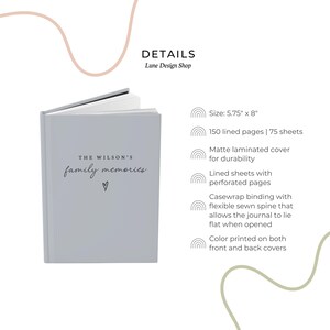 Family Memories Custom Notebook Personalized Memory Keepsake Book ...