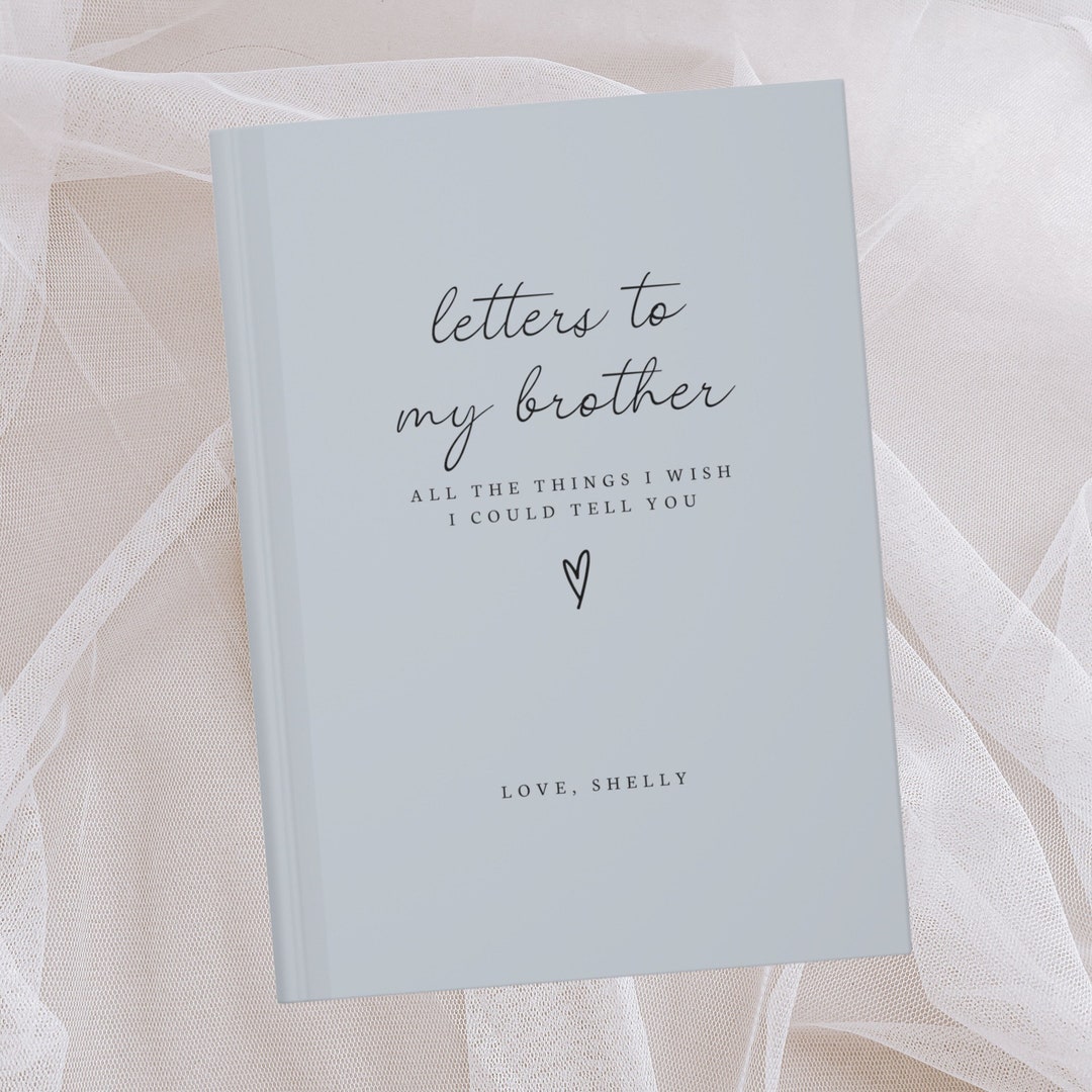 Letters to My Brother Grief Journal Loss of Brother Gift Memorial Gift ...