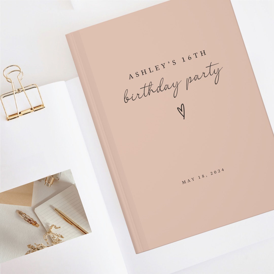 Birthday Party Guest Book- Happy Birthday Guestbook- Birthday Letter ...