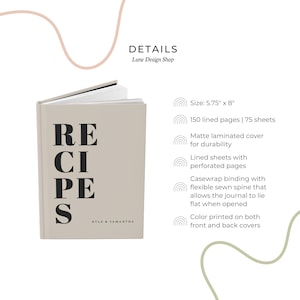 Personalized Recipe Book- Custom Cookbook- Personalized Name Cooking ...
