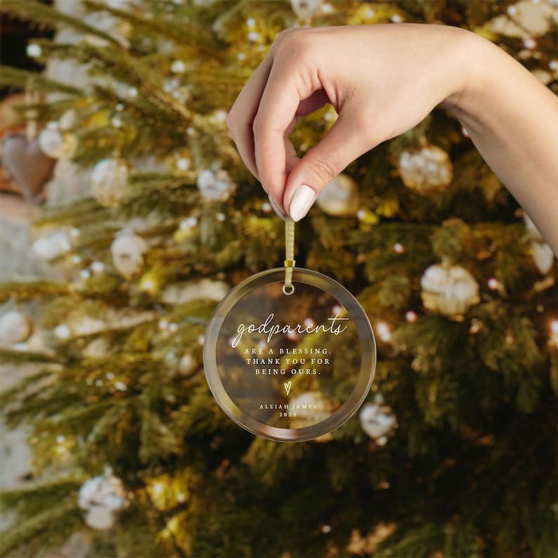 Personalized Godparent Ornament Custom Gift for Godparents Thank You ...