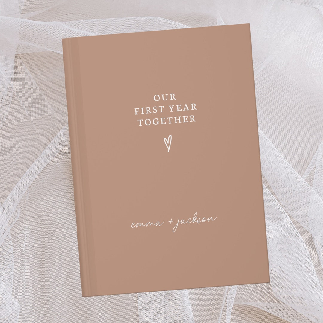 Personalized Couple Notebook Custom Paper Anniversary Gift Our First ...