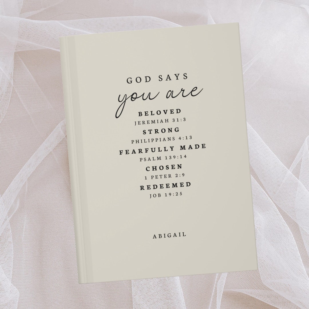 Personalized Prayer Journal- Custom Faith Christian Notebook Gift- Dear ...