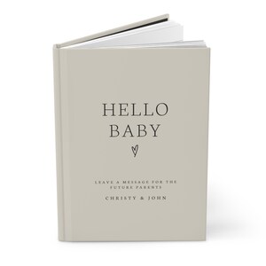 Baby Shower Custom Guest Book Hello Baby Journal Personalized Name Book ...
