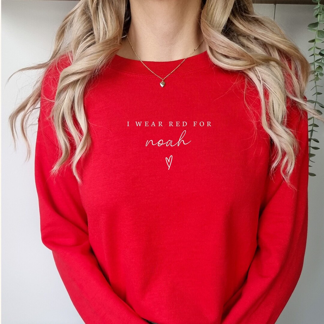 I Wear Red- Heart Warrior Sweatshirt- Heart Mama Sweatshirt- Open Heart ...