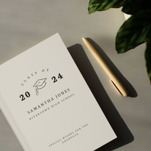Graduation Party Custom Guest Book- Personalized Class of 2025 Grad ...