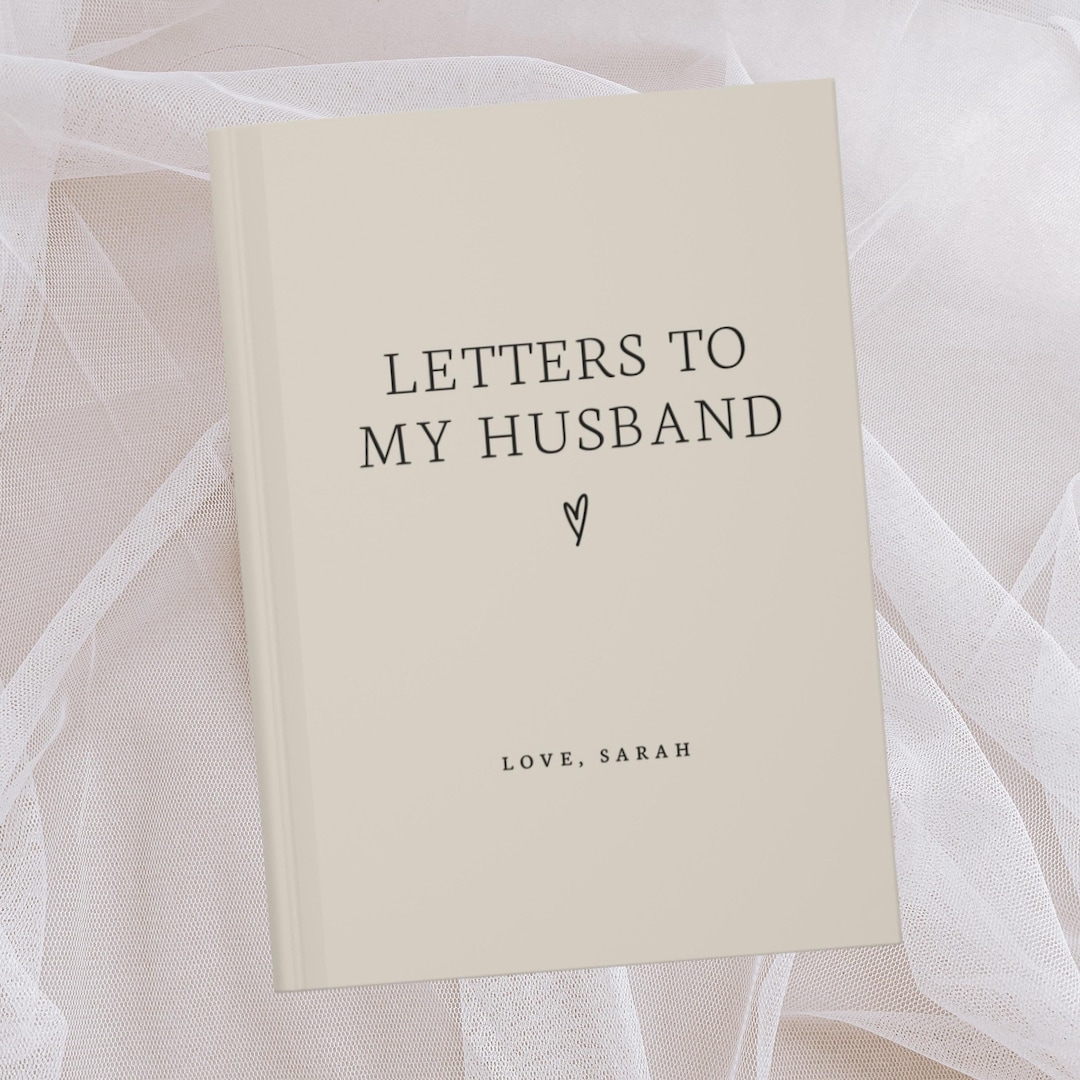 Letters to My Husband Notebook- Dear Husband- Minimal Personalized Name ...