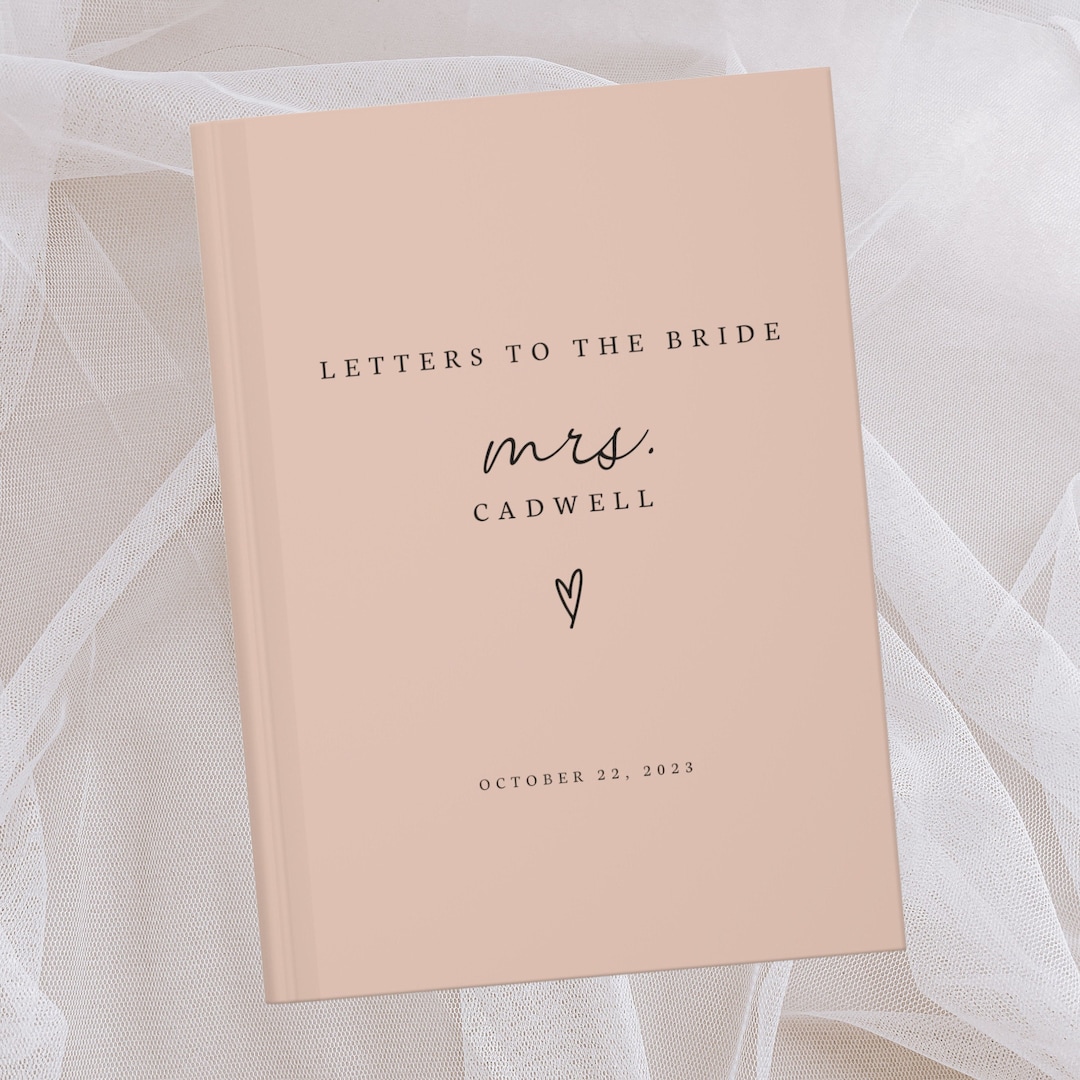 Letters to the Bride Notebook- Dear Bride- Personalized Name Book ...