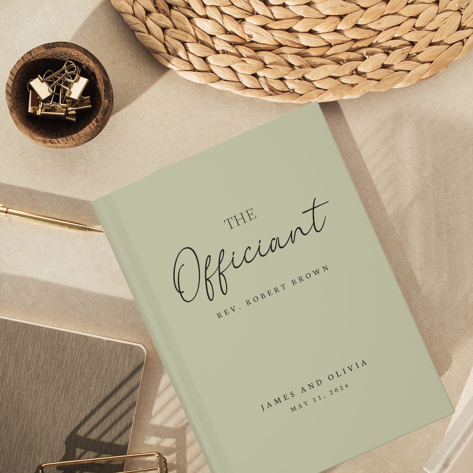 Personalized Officiant Notebook Custom Wedding Officiant Book Officiant ...