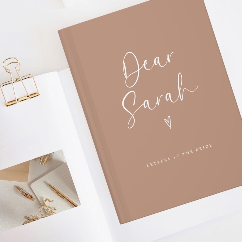 Custom Dear Bride Notebook- Letters to the Bride Journal- Bachelorette ...