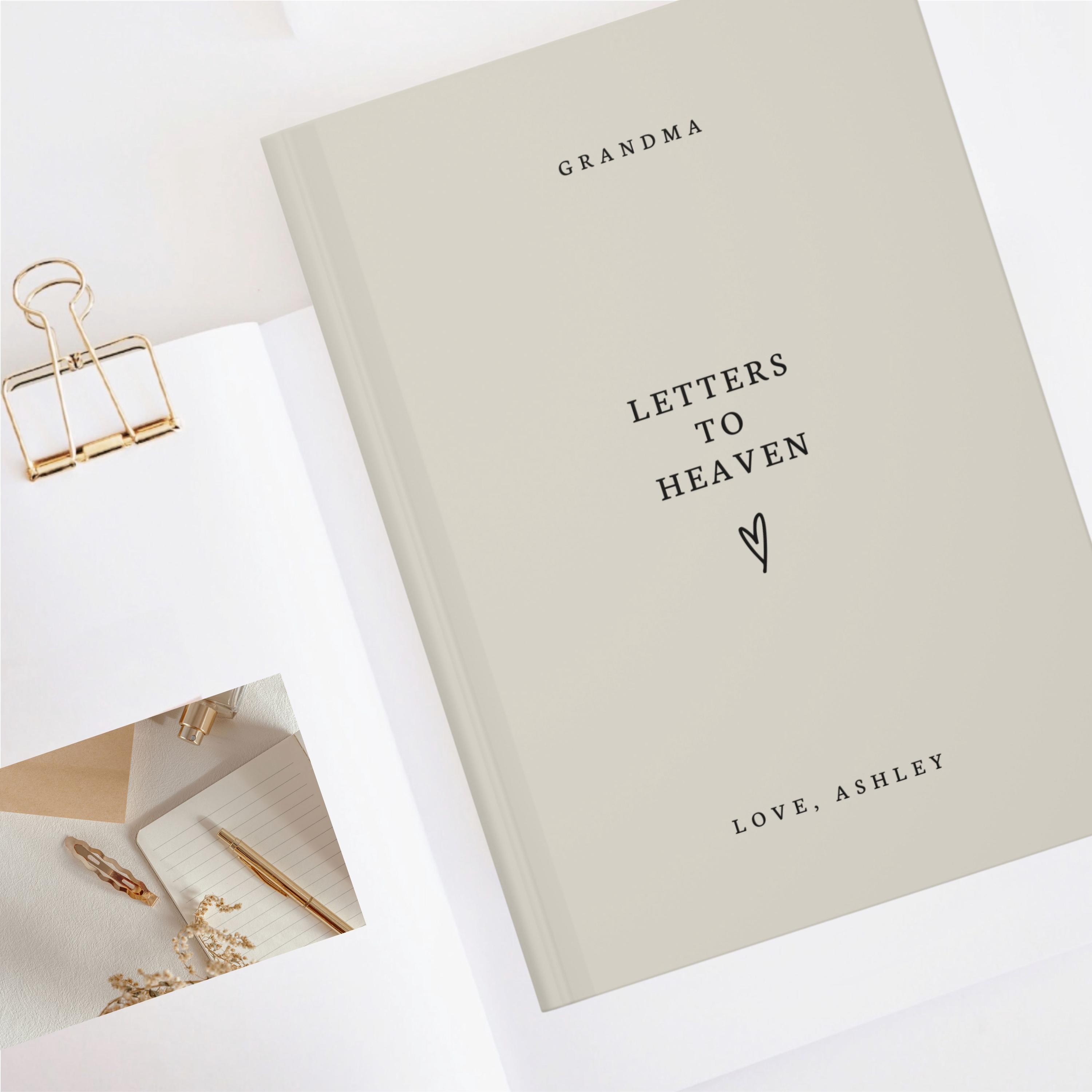 Letters to Heaven Notebook- Custom Grief Journal- Personalized Loss of ...