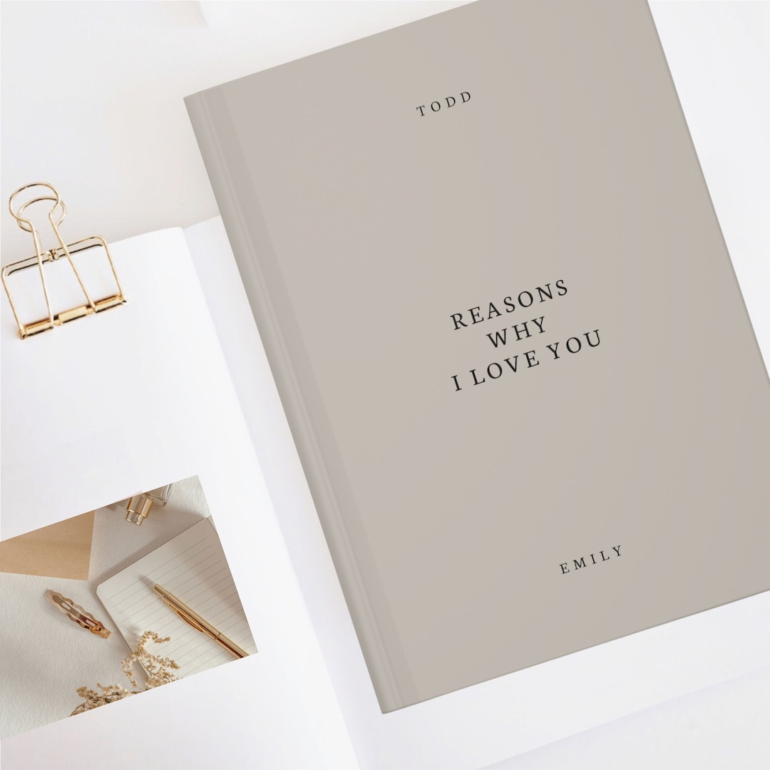 Reasons Why I Love You Notebook- Personalized Couple Book- Custom ...