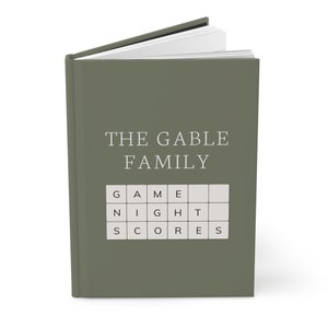 Game Night Score Book- Personalized Game Lover Gift- Custom Score ...
