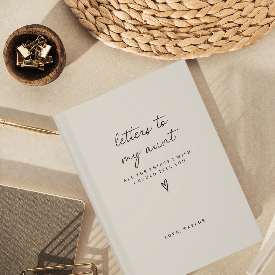 Letters to My Aunt Custom Notebook- Personalized Loss of Auntie Grief ...