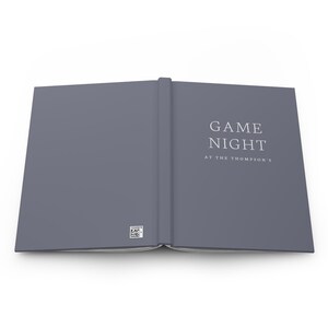 Game Night Score Book- Personalized Game Lover Gift- Custom Score ...