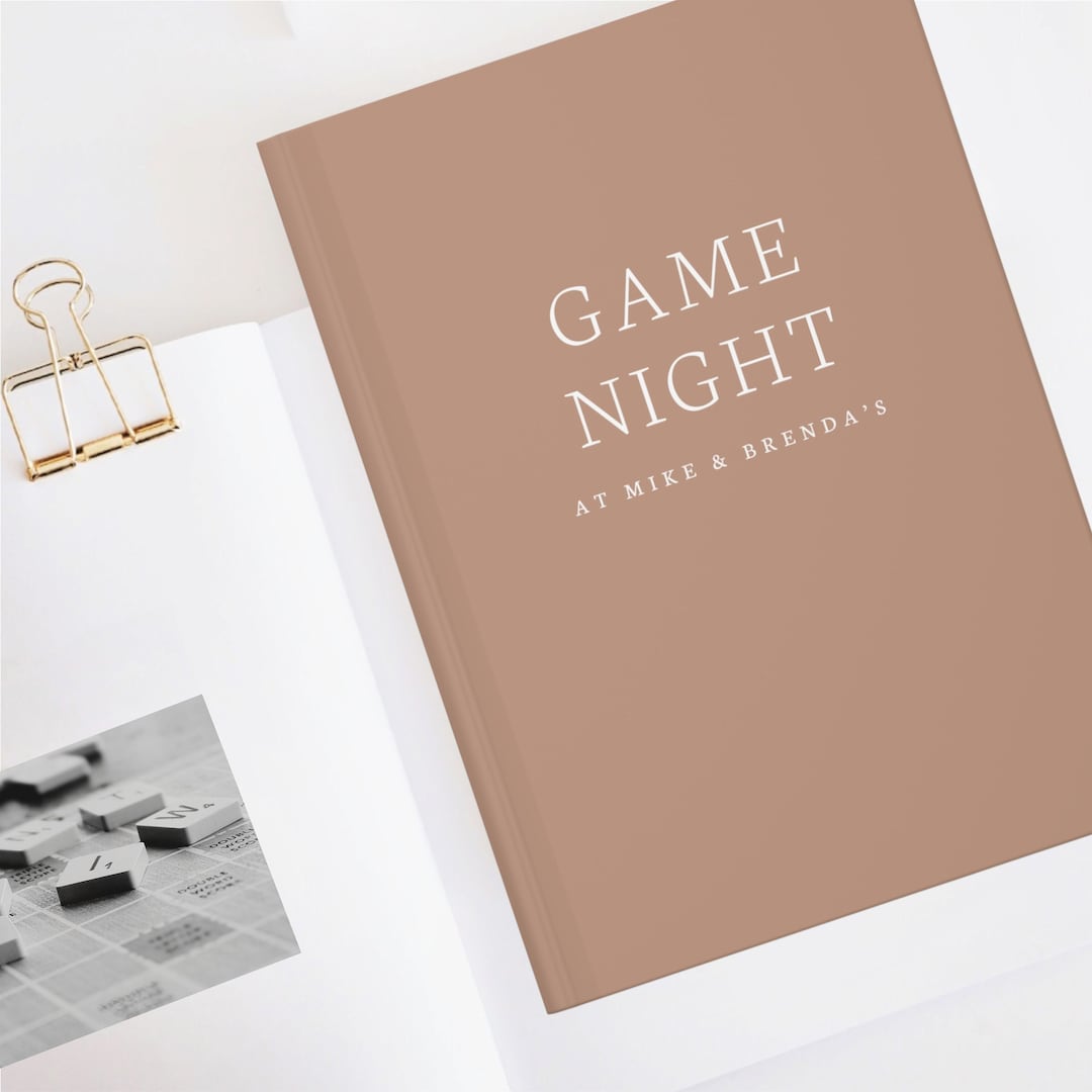 Custom Game Night Score Book Personalized Game Lover Gift Score Keeping ...