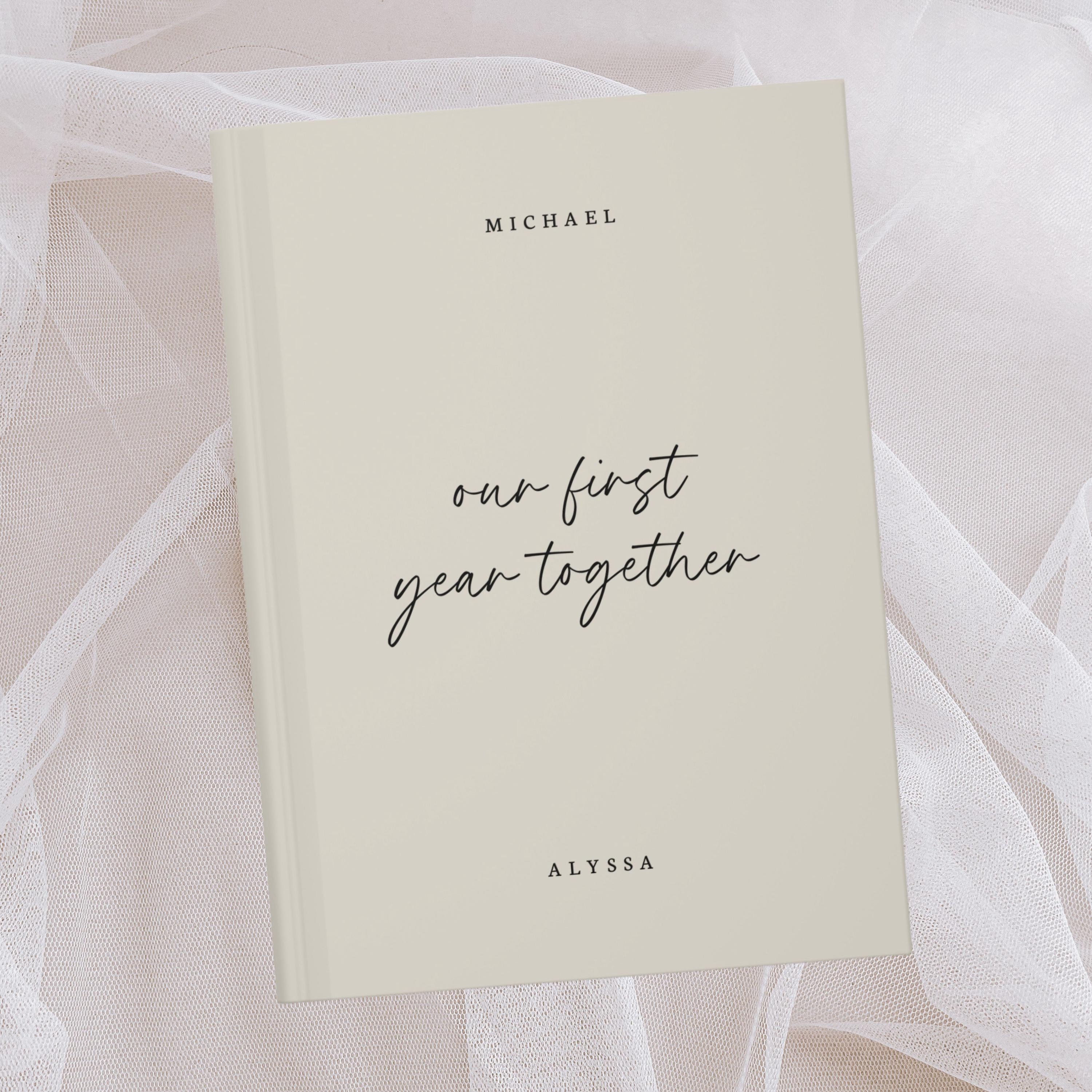 Personalized Couple Notebook- Custom Paper Anniversary Gift- Our First ...