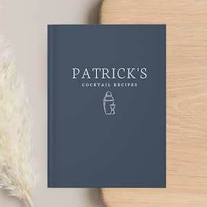 Cocktail Recipe Book- Bar Recipe Book- Personalized Name Cocktail ...