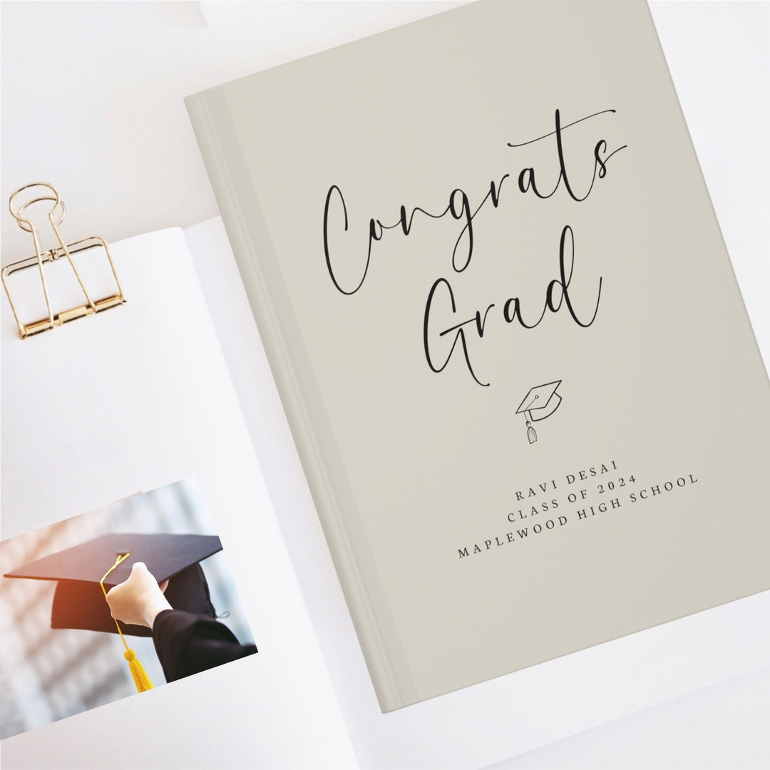 Graduation Party Custom Guest Book- Personalized Class of 2025 Grad ...