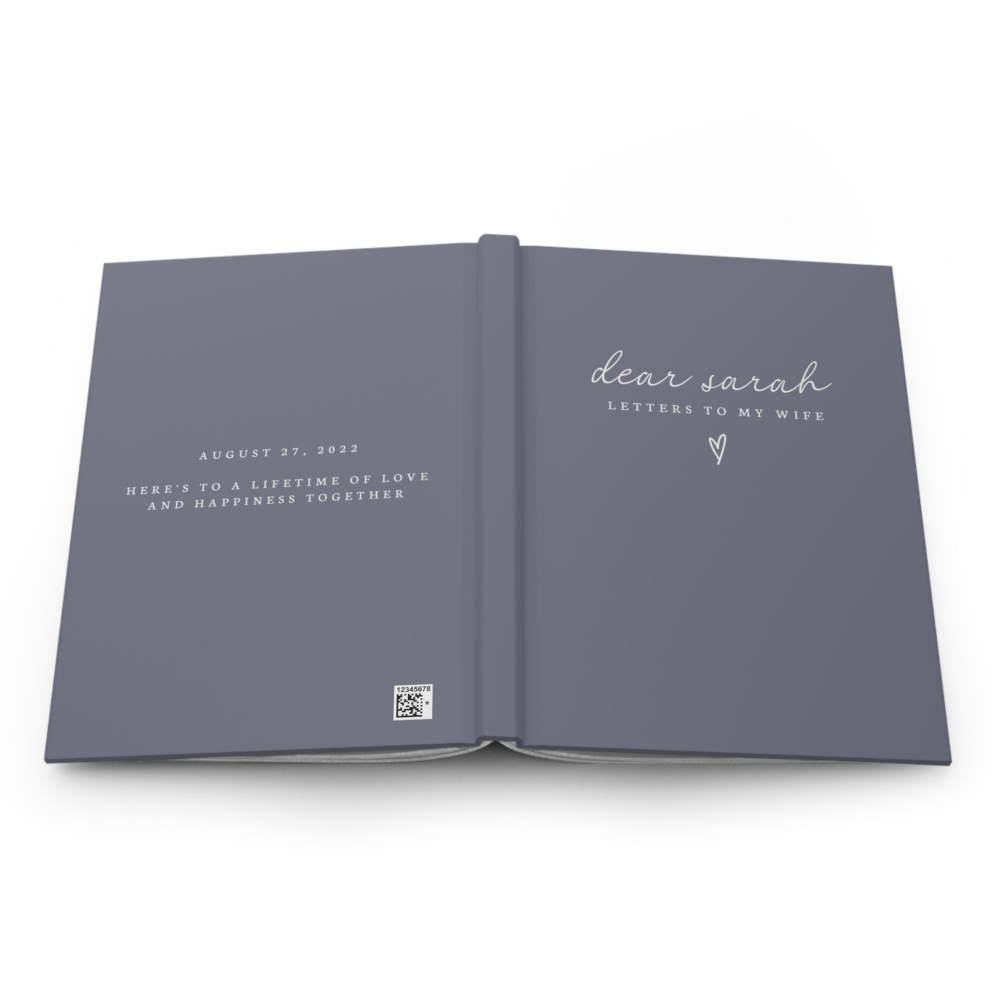 ADD Custom Spine and Back Text Personalized Notebook Gift - Etsy