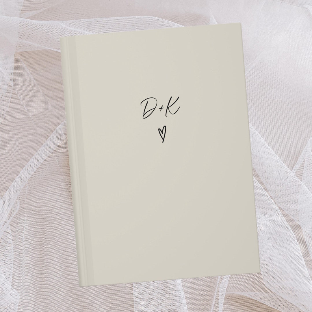 Monogram Custom Initials Notebook- Personalized Name Hardcover Journal ...