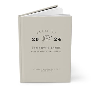 Graduation Party Custom Guest Book- Personalized Class of 2025 Grad ...