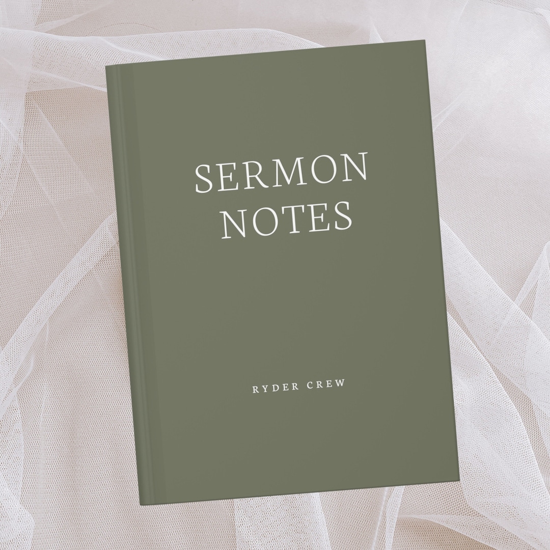 Sermon Notes Notebook- Church Notes Journal- Personalized Name Journal ...