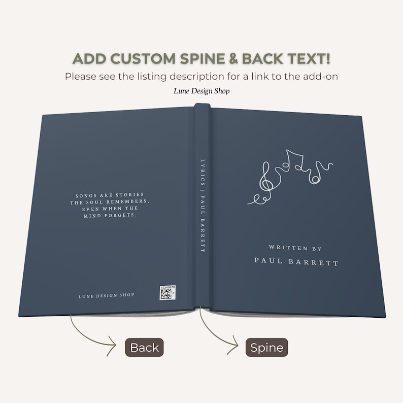 Personalized Lyric Journal Custom Songwriter Notebook Musician Song ...