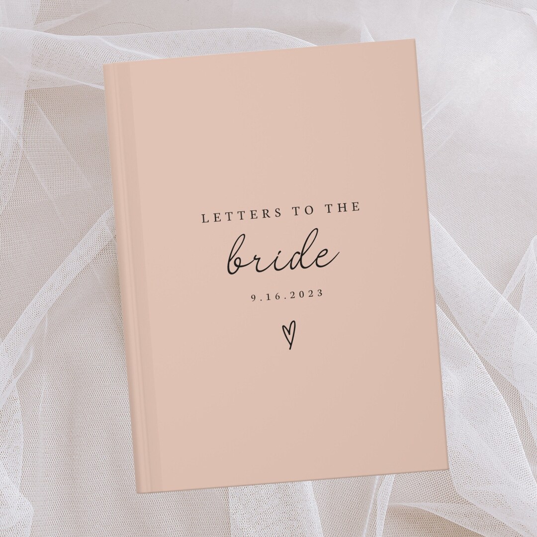 Letters to the Bride Notebook- Dear Bride Journal- Personalized Date ...