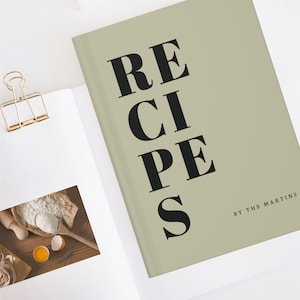 Personalized Recipe Book- Custom Cookbook- Personalized Name Cooking ...
