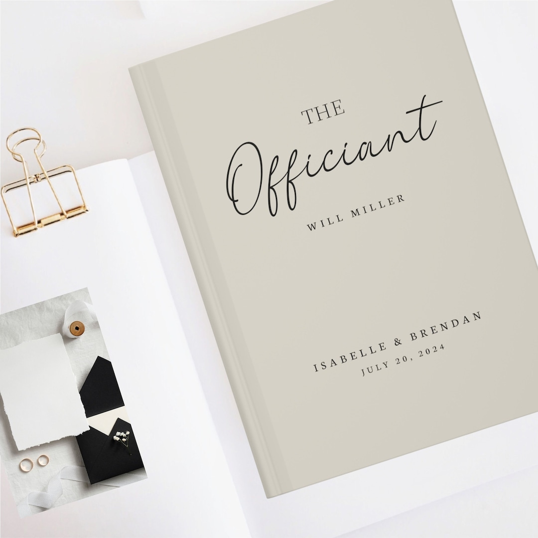 Personalized Officiant Notebook- Custom Wedding Officiant Book ...
