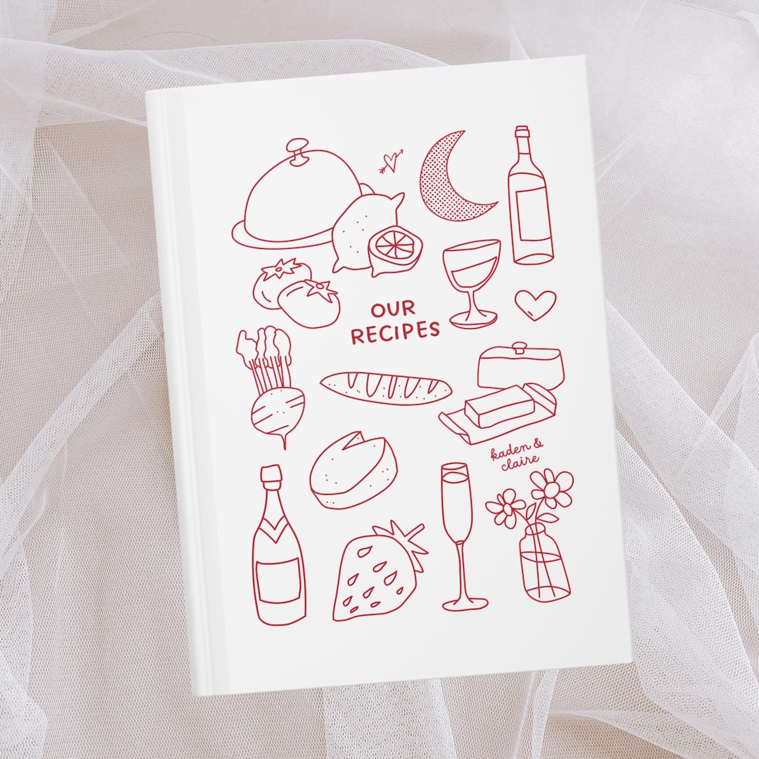 Personalized Recipe Book- Custom Name Cookbook- Cute Our Recipes ...