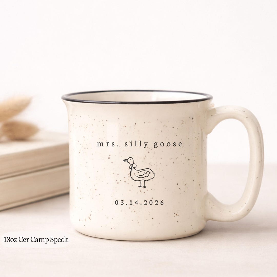 Custom Mr and Mrs Silly Goose Wedding Mug Engagement Coffee Cup ...