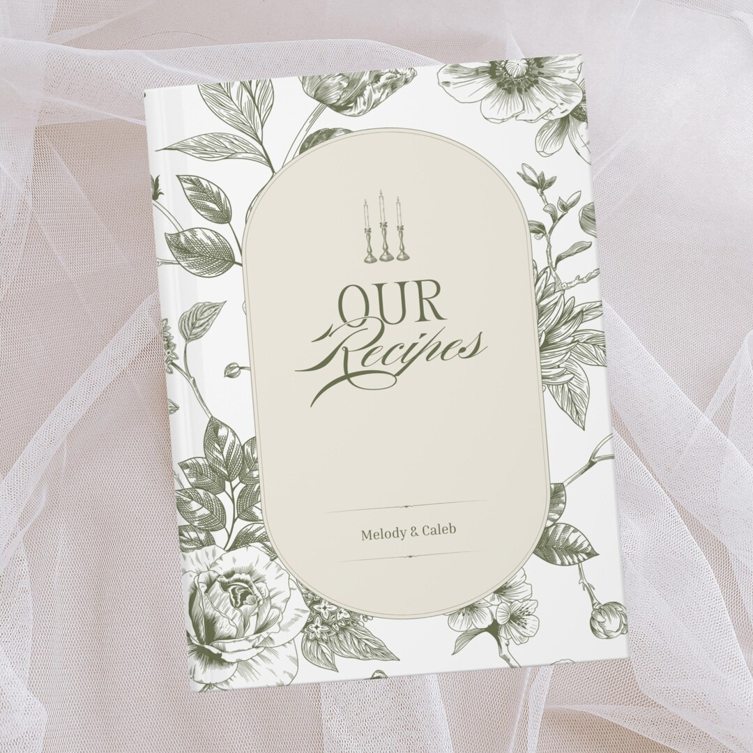 Custom Couple Recipe Book Personalized Name Cookbook Our Recipes Family ...