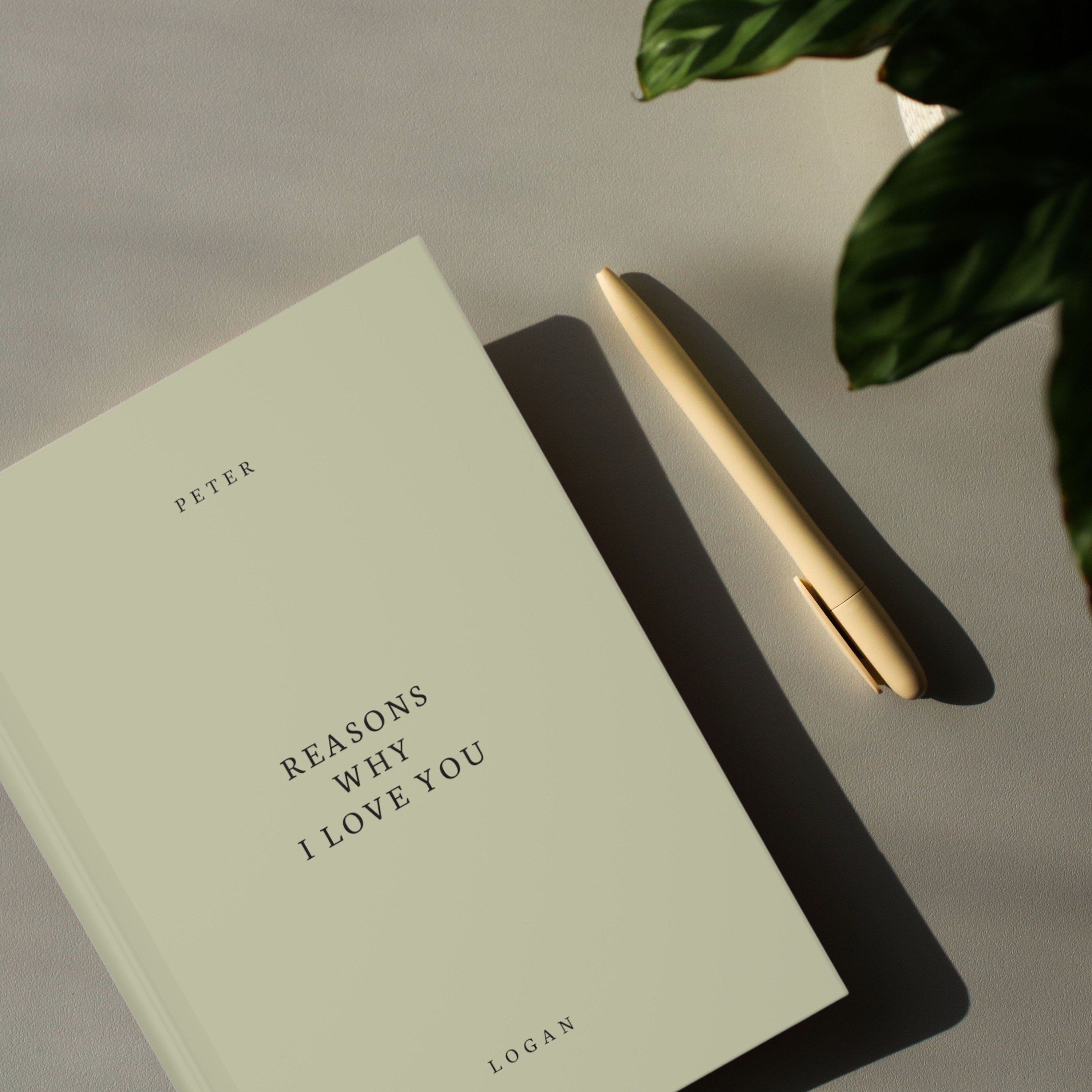 Reasons Why I Love You Notebook- Personalized Couple Book- Custom ...