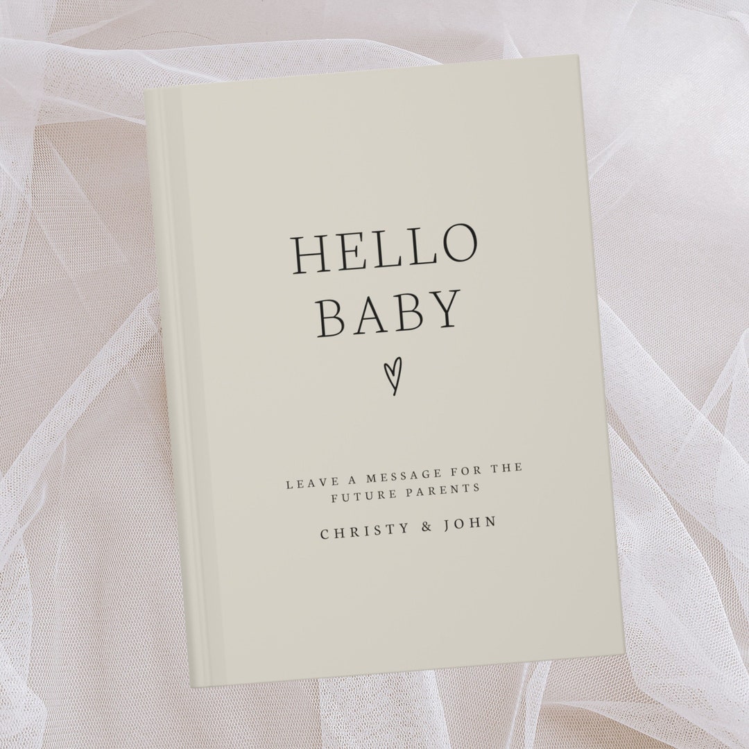 Baby Shower Custom Guest Book Hello Baby Journal Personalized Name Book ...